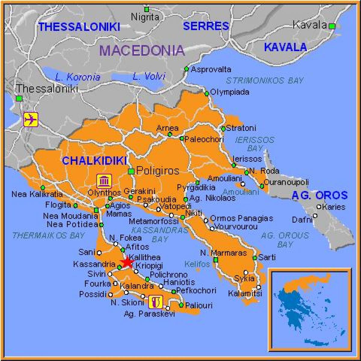 Kallithea Atene mappa - Mappa di kallithea, Atene (Grecia)